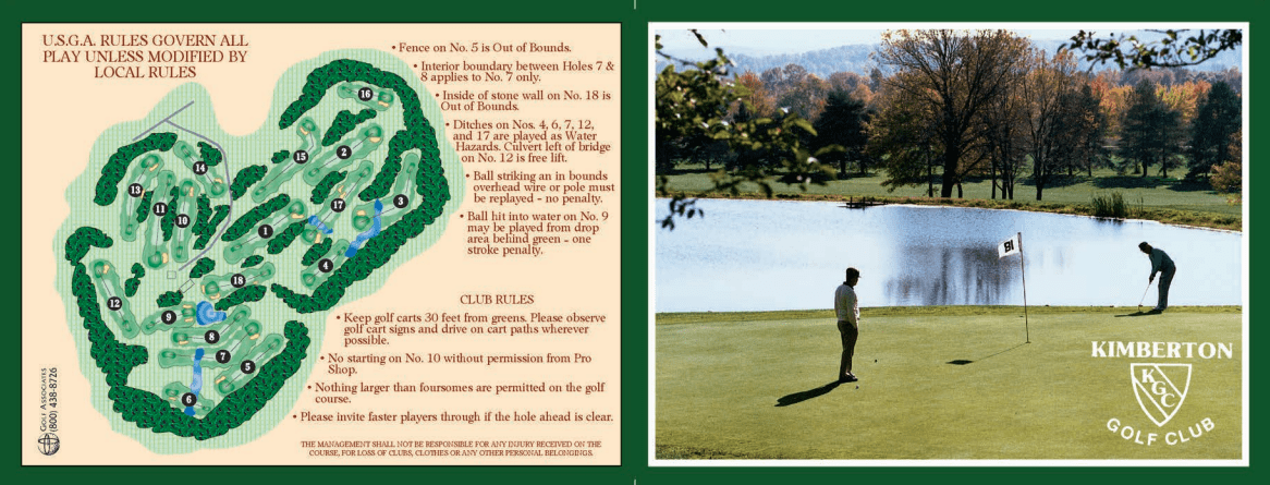 Scorecard - Kimberton Golf Club